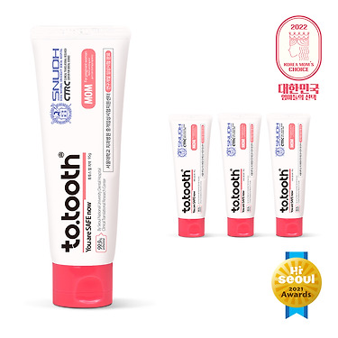 임산부치약 투투스 맘 95g X 3개입 / 안전한치약 무불소 천연 입덧치약 임신선물 | 톡딜