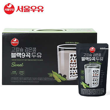 서울우유 고칼슘 검은콩 블랙9곡 두유 190ml 20팩-칼슘250mg | 톡딜
