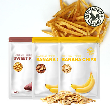 달콤바삭 영양간식 바나나칩, 고구마스틱 1+1 (총 1kg, 700g) | 톡딜