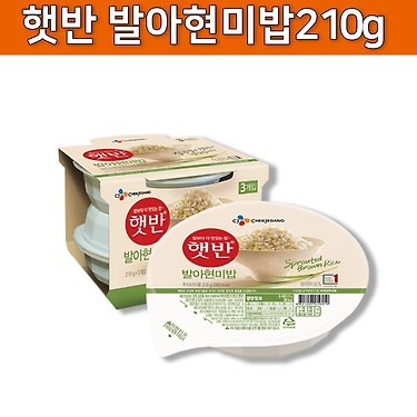 CJ 햇반 발아현미밥 210g x 12개 18개 24개 36개 즉석밥 잡곡밥 현미밥 | 톡딜