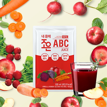 사과 당근 비트 ABC 클렌즈 쥬스 NFC 착즙 주스 100ml x 30포 | 톡딜