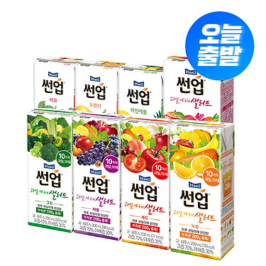 썬업 과일야채샐러드 abc주스 125ml/200ml (24팩/48팩) 중 선택 | 톡딜
