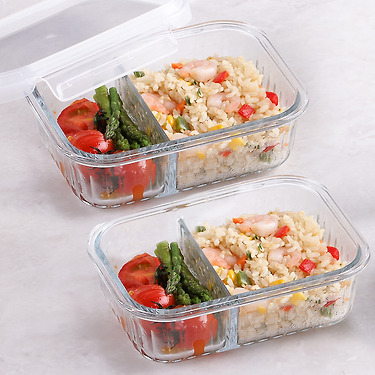 네오플램 1+1 내열유리 반찬통세트 나눔반찬통 2p 600ml 직사각 | 톡딜