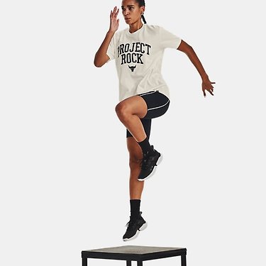 [언더아머 본사]여성 프로젝트 락 헤비웨이트 캠퍼스 반팔 1377449-130 | 톡딜