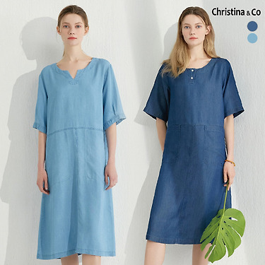 크리스티나앤코 텐셀 라이오셀 원피스 2종 택1 | 톡딜