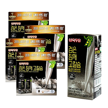삼육두유 검은참깨 고칼슘 팩 두유 190ml 64팩 (16팩x4) | 톡딜