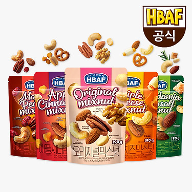 HBAF 바프 믹스넛 190g 3봉 골라담기 (1+1+1) | 톡딜