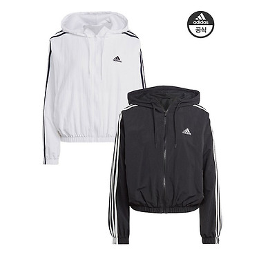 [하프클럽/아디다스]여성 에센셜 우븐 윈드브레이커 자켓/바람막이 2종택1-HT3399,IC | 톡딜