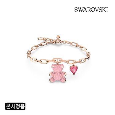 [스와로브스키](신세계 강남점)[본사정품/쇼핑백증정] Teddy Heart 핑크 로즈골드 팔찌 M 5642978 | 톡딜