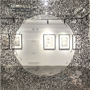 Search for the Moon Rabbit (Mirror Mirror) Ink On Mirror 97x97cm 2024 | 톡딜