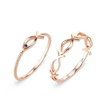 14k 18k 행운 물고기 데일리 반지(2type) | 톡딜