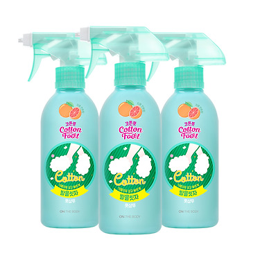 온더바디 코튼풋 발을씻자 풋샴푸 자몽 385ml x 3개 | 톡딜