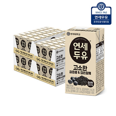 연세우유 고소한 검은콩&검은참깨 190ml 96팩 | 톡딜