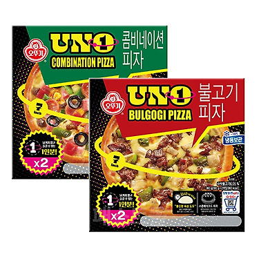 오뚜기 UNO 콤비네이션피자(195g X 2개입) + 불고기피자(180g X 2개입) 세트 | 톡딜