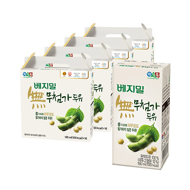 베지밀 무첨가 두유 190ml 64개 | 톡딜