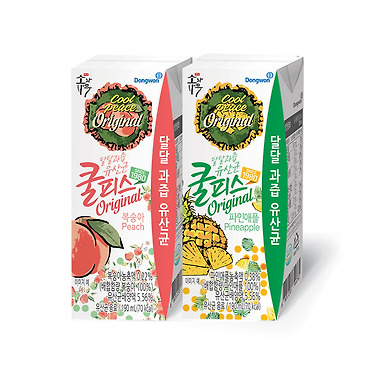 [동원] 쿨피스 복숭아/파인애플 190ml x 15입/30입 | 톡딜