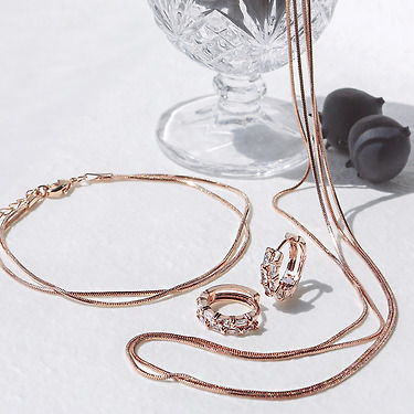 14k G.F 로앙 크리스탈 귀걸이/목걸이/팔찌 SET SET0465 | 톡딜